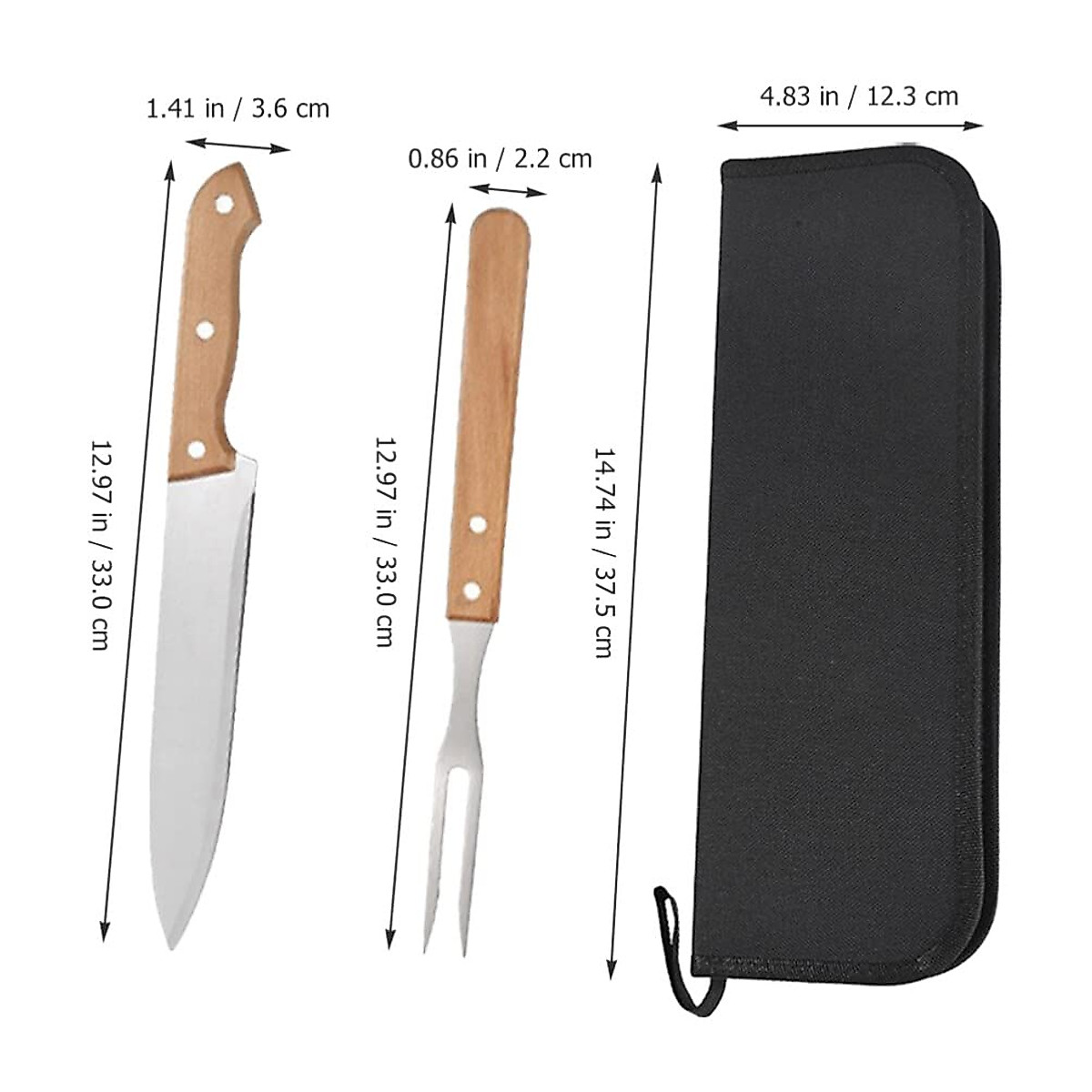 GANAZONO 1 Set Barbecue and Fork Tools BBQ Tools for Outdoor Grill Cooking Cutter Kitchen Essentials Cutter for BBQ Barbecue Grill Cutter Food Barbecue Stainless Steel Barbecue