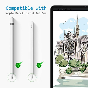 Tips Replacement Compatible with Apple Pencil 1st Gen & 2nd Generation, Pen Nibs for iPad Pro (2 Pack)