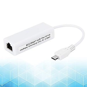 Akozon July Gift Present, Network Card Adapter Micro USB to RJ45 Ethernet Port Full Duplex Control for Raspberry Pi 1.3/W Motherboard Laptop Home Computer Office