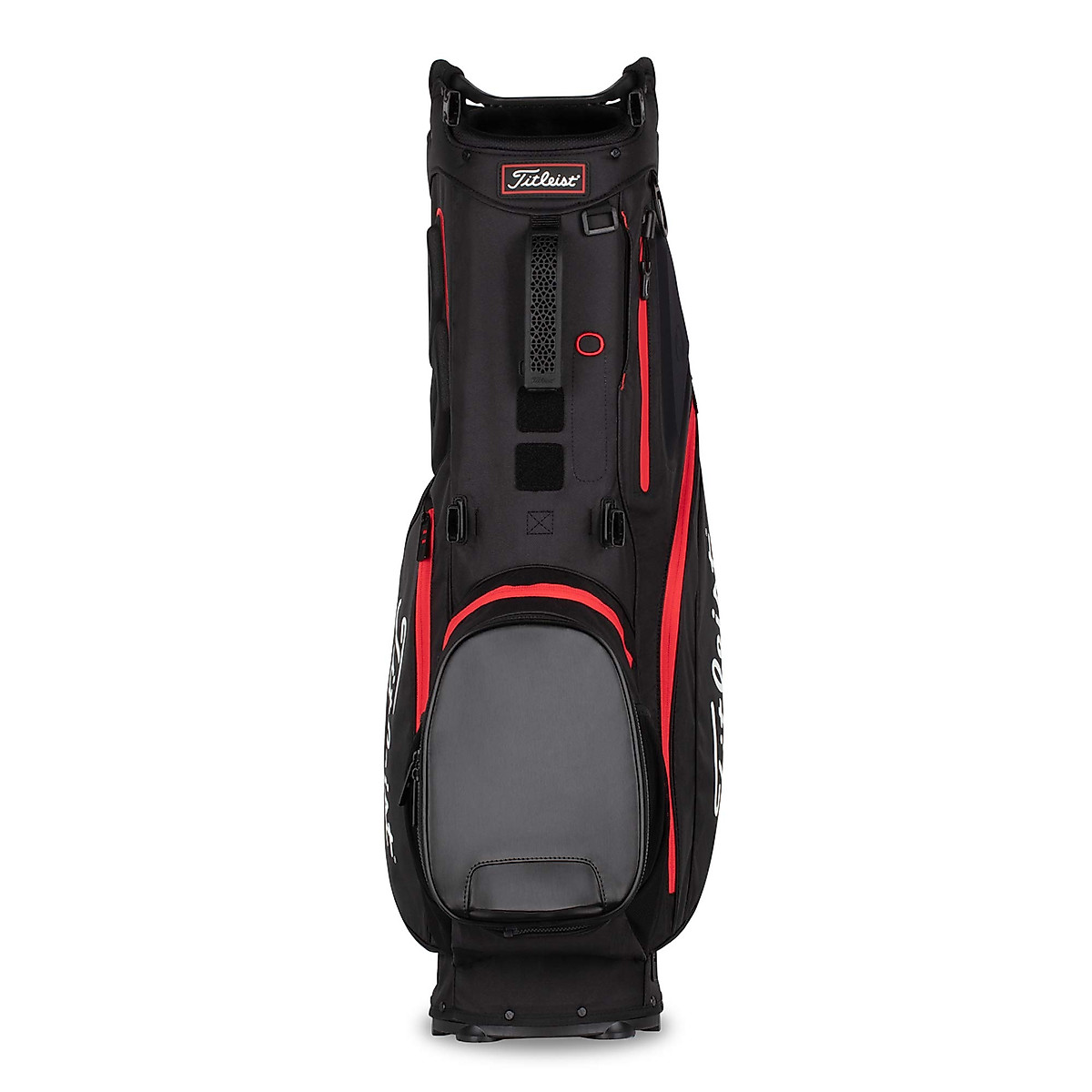 Titleist - Hybrid 5 Golf Bag - Black/Black/Red, 4.6 lbs