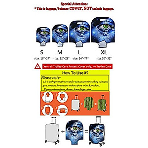 Dremagia Purple Butterfly Luggage Cover Anti-scratch Baggage Suitcase Protector Fits 26-29 Inch Luggage