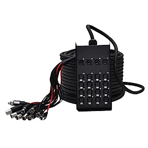 Seismic Audio Speakers 16 Channel Low Profile XLR Send Circuit Board Snake Cable, XLR Splitter Cable, 100 Feet