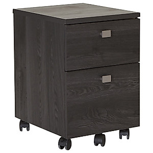 South Shore 2-Drawer Mobile File Cabinet on Casters, Gray Oak
