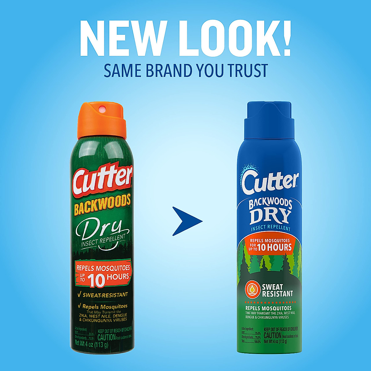 Cutter Backwoods Dry Insect Repellent, Mosquito Repellent, 25% DEET, Sweat Resistent, 4 Ounce (Aerosol Spray) (Pack of 2)