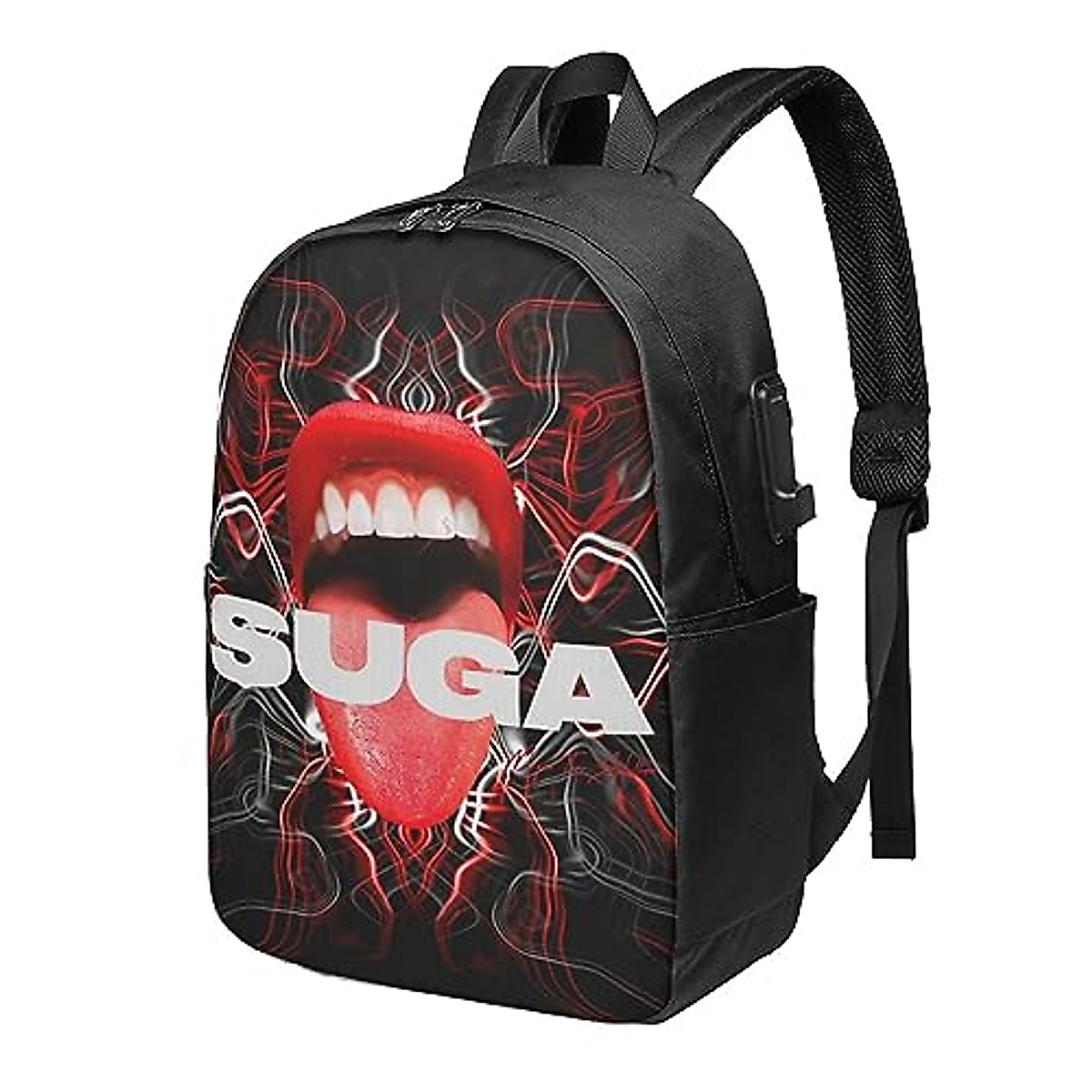 GADEKD Megan Singer Thee Rapper Stallion 17Inch Travel Laptop Backpack Durable Daypack with USB Charging Port Computer Bag Gifts for Men & Women