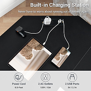 COSTWAY L-Shaped Desk with CPU Stand, 66 Inch Wooden Top Space-Saving Corner Desk w/Metal Frame, Large Computer Gaming PC Desk, Writing Table Study Desk for Bedroom, Study, Office (Black)