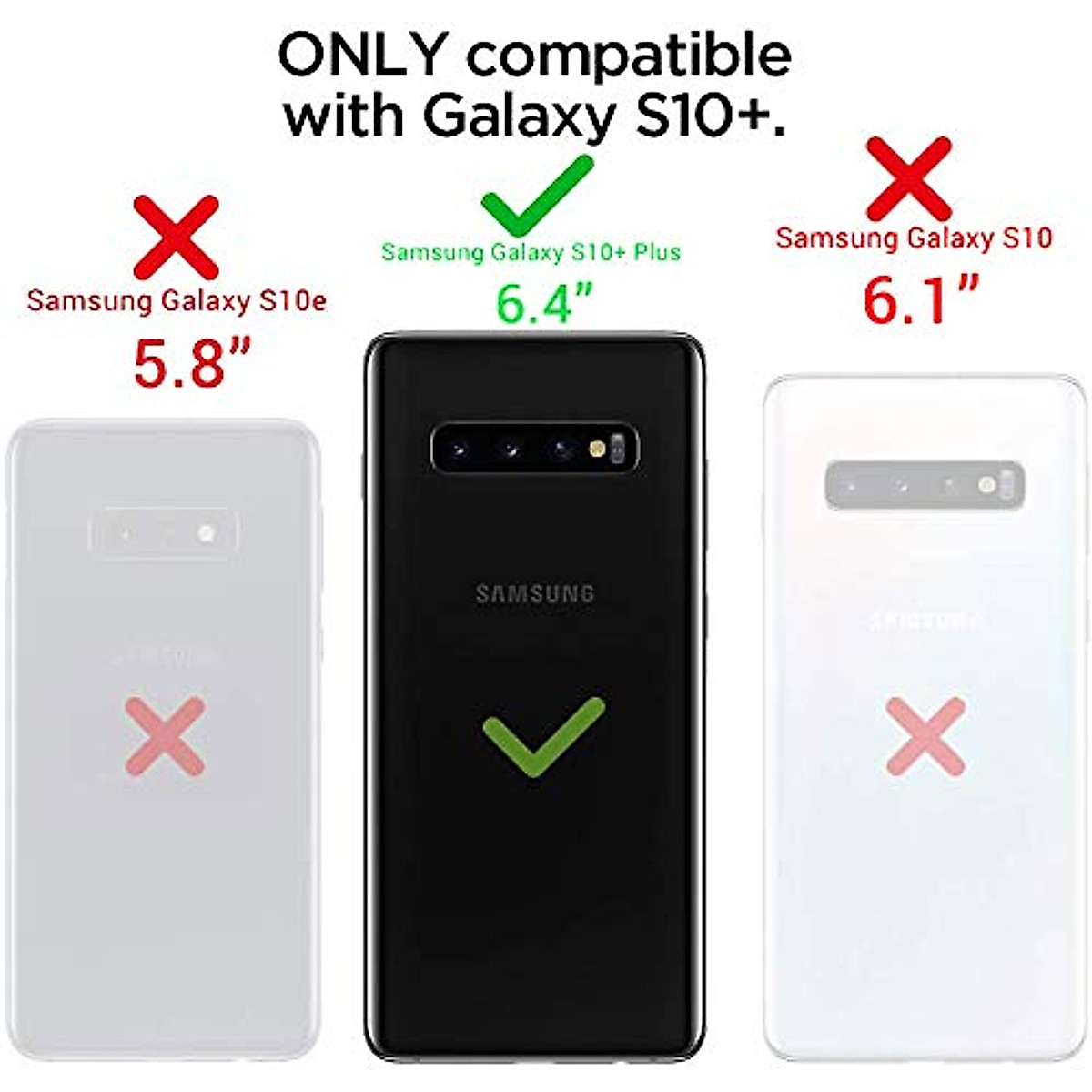 J.west Galaxy S10 Plus Case, Luxury Sparkle Glitter Cute Phone Case Girls Women Pretty Design Translucent Clear Slim TPU Soft Rubber Silicone Cover Protective Case for Samsung Galaxy S10 Plus Colorful