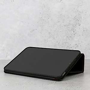 Casemade Real Leather Case Compatible with iPad Mini 7 (A17 Pro) / 6th Gen (2021) - Full-Grain Leather Cover, Auto Sleep/Wake, Dual Stand Position (Tan)