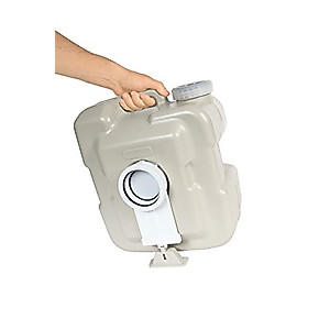 Camco Portable Toilet | Ideal for Camping, RVing, Boating, Road Trips and Other Recreational Activities | 5.3 Gallons, Gray (41541)