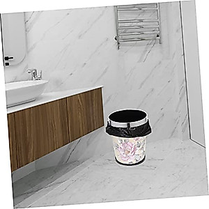 EXQUIMEUBLE Bathroom Trash Can Trash Paper Basket Paper Waste Container Desk Bins Trash Cans Trashcans for Bedroom Kitchen Trash Can Trash Container Garbage Can No Cover Compost Bin Abs Office