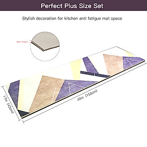 Mafomil Kitchen Mats Cushioned Anti Fatigue Non Slip Waterproof 17"x59" Kitchen Rugs Comfort Foam Ergonomic Heavy Duty Rug for Kitchen Home Office Floor Multi Color