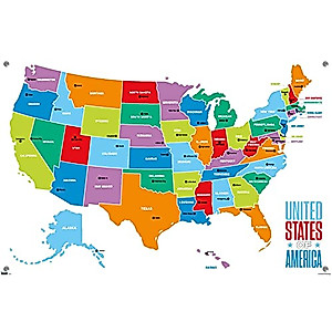 Map - United States of America 2022 Wall Poster with Push Pins