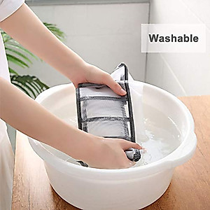 YMLHOME 3Pcs/Set Underwear Drawer Organizer Sock / Bra Organizer Divider Foldable Drawer Storage Box Closet Organizer for Underwear, Bras, Socks, Stockings, Scarves, Ties, Handkerchiefs (Grey)