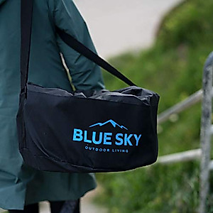 Blue Sky Outdoor Living Ridge Portable Fire Pit, Portable Smokeless Fire Pit with Carrying Bag, Black