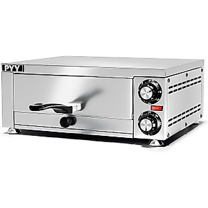 PYY Pizza Oven Indoor Electric Pizza Oven Countertop Commercial Pizza Oven with Crumb Tray Stainless Steel Pizza Maker Machine for Home
