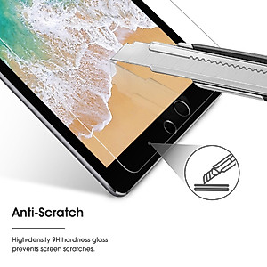 OMOTON 3 Pack Screen Protector for iPad 6th 5th Generation, Tempered Glass Screen Protector Compatible with Apple iPad Pro 9.7 / iPad Air 2 / iPad Air 9.7 Inch with Alignment Frame, Case Friendly