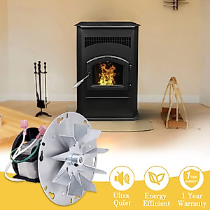 Adviace Replacement 812-4400 Exhaust Combustion Blower for Quadrafire/Quadra-Fire Castile & Santa Fe & Contour Pellet Stoves and Inserts