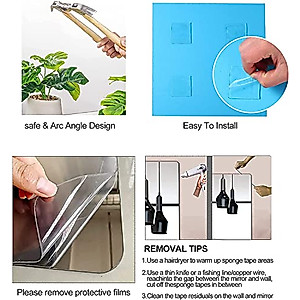 SLCARACC Full Length Wall Mirror Tiles,12"x 12" x 12 Pcs Acrylic Wall-Mounted, Non Glass Safety Great for Baby Kids Playroom, Used as Dorm Door Gym…