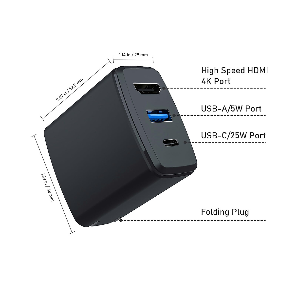 MANMUVIMO Switch Dock Charger HDMI Adapter for Nintendo Switch/OLED, Switch Docking Station Replacement for Original Dock Set, Portable 30W High-Speed with USB 3.0 Port, USB-C to USB-C Cable(Black)