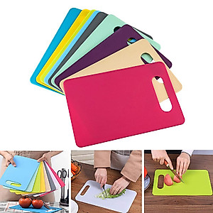 SoundsBeauty Fashion Durable Nonslip Plastic Chopping Board Food Cutting Block Mat Tool Kitchen Cook Supplies Apricot