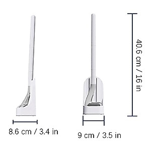 Silicone Toilet Bowl Brush Wall Mounted Floor Toilet Brush Plastic Toilet Cleaner Brush and Holder Set 3.4 X 3.5 X 16 Inch