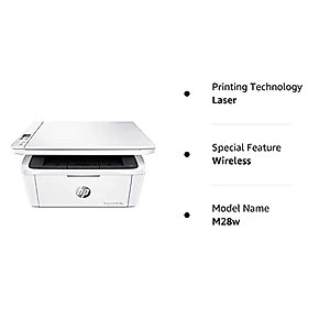 HP Laserjet Pro M28w Multi-Function Wireless Printer, Copy & Scan with Smart App, W2G55A (Renewed)