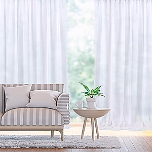 10x10ft White Backdrop Curtains for Parties Wedding Wrinkle Free Sheer Tulle Backdrop Curtain Drapes