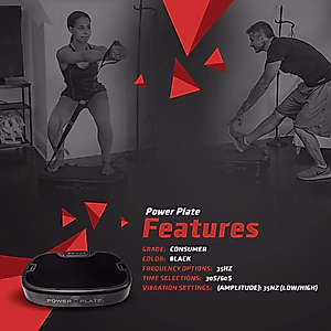 Power Plate Personal Vibrating Exercise Tool, Increase Core Strength, Improve Balance and Stability