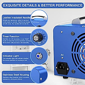 CAMECO Ozone Generator 10,000mg/h, Remote Control Portable O3 Ozone Machine, Commercial Small Ionizer for Home, Office, Basement, Garage, Cars, Pets, Smoke