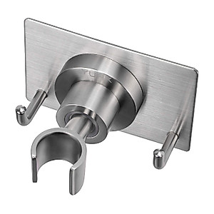 Shower Head Holder All Metal Strong Adhesive and Drilling Screws Two Installation Methods, Adjustable Handheld Shower Head Mount,Stainless Steel Hand held Showerhead Wand bracket