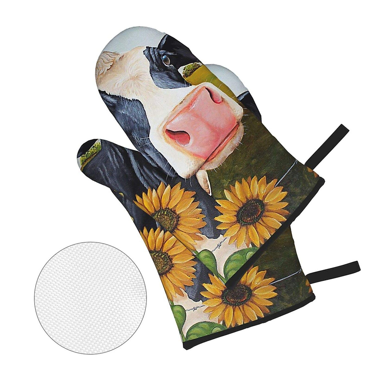 4pcs Oven Mitts and Pot Holders Set,Heat Resistant Oven Glove,Heat Resistant Pot Holders ,for Cooking Baking BBQ Kitchen Sets (Style 2)