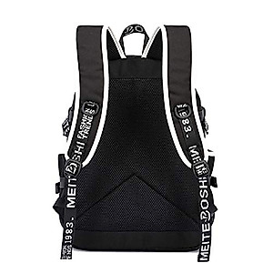 JUSTGOGO Luminous KPOP MONSTA X Backpack Daypack Laptop Bag College Bag Book Bag School Bag with USB Charging Port