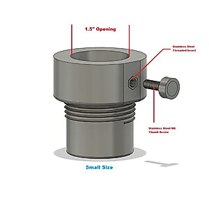 Generic Umbrella Pole Stabilizer Reducer Adapter for Baja Deck Pool Sleeves, Black, 3" Tall