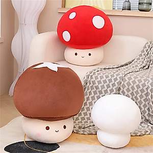 BULINGNA Cute Mushroom Plush Toy Cartoon Stuffed Animal Plushies Doll for Kids Adults Christmas/Birthday Gift for Boys Girls (9 inches, red)