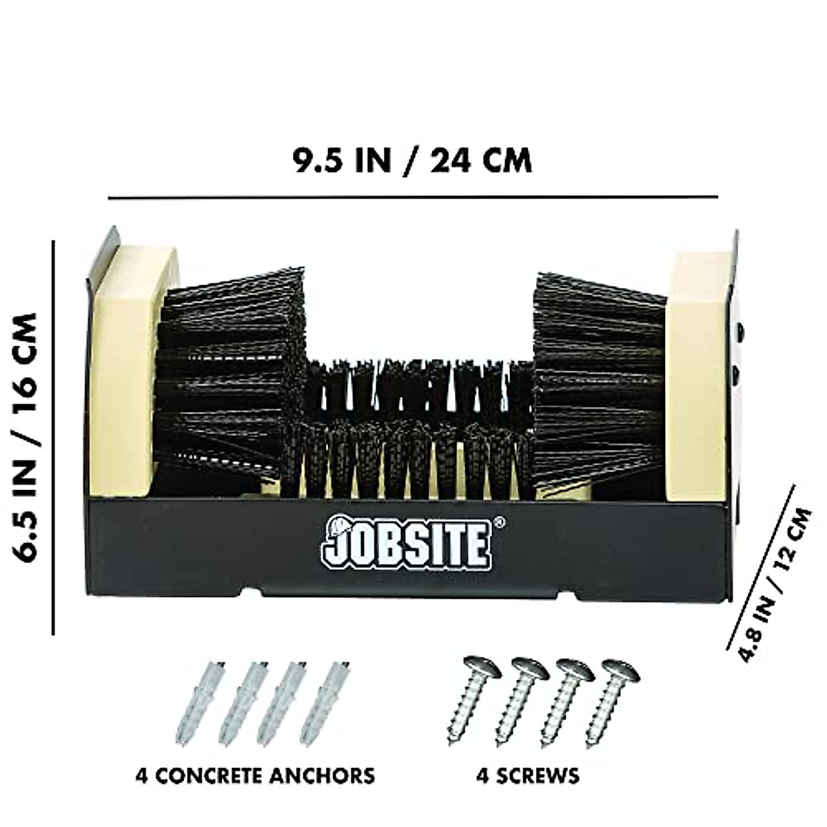 JobSite The Original Boot Scrubber - All Weather Industrial Shoe Cleaner & Scraper Brush, pack of 6