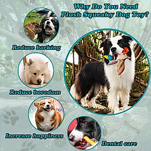 ADSDIA Squeaky Dog Toys for Puppy Teething Stuffed Plush Dog Toys for Small Medium Dogs Duck Dog Toys with 2 Rope Legs