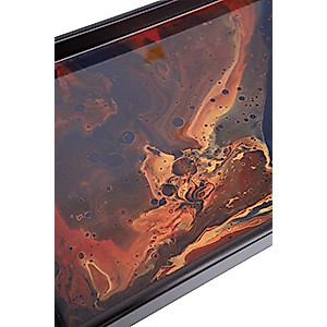 Decorative Tray Wood Rectangular Serving Trays Resin Tray with Handles Food Coffee Table Kitchen Tray for Home,Restaurant,Hotels,Motels,Lodging and Travel