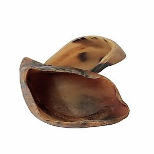 Downtown Pet Supply Dog Bones - Cow Hooves for Dogs Made in USA - Dog Dental Treats & Rawhide Free Dog Chews - Dog Chew Bones - Grass Fed Beef Hooves Stuffed with BBQ - 5 Pack