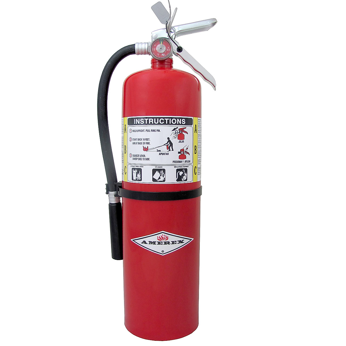 Amerex B456 ABC Dry Chemical Fire Extinguisher with Aluminum Valve, 10 lb. by Amerex Corporation