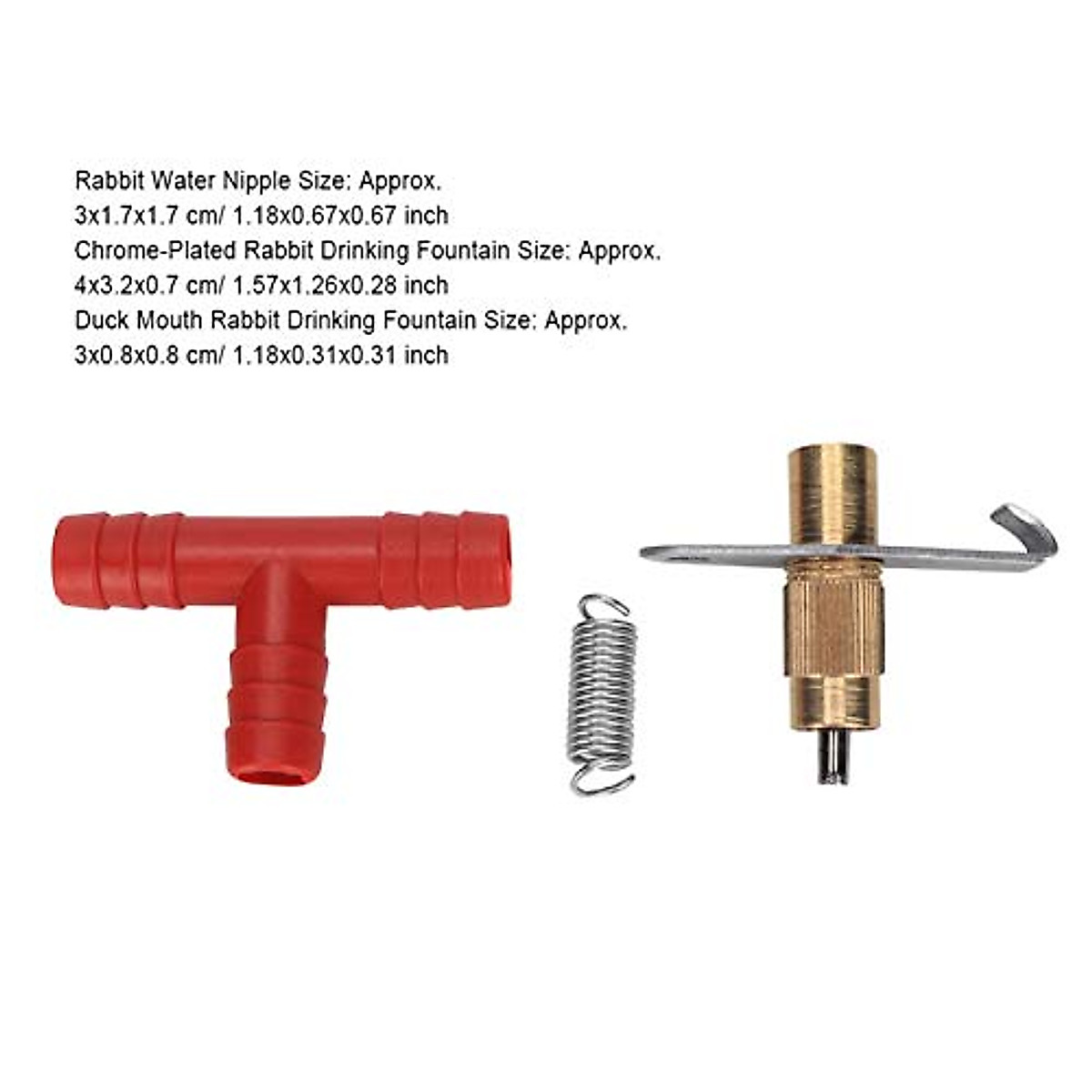 Pssopp 100PCS Rabbit Automatic Nipple Water Drinker Feeder Drinking Fountain Easy Use Drinking Water Tool for Small Animals Pet Animal Supplies(01)