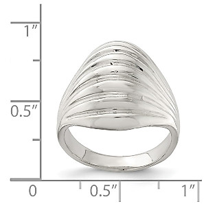 925 Sterling Silver Solid Domed Ring Size 6 Jewelry for Women