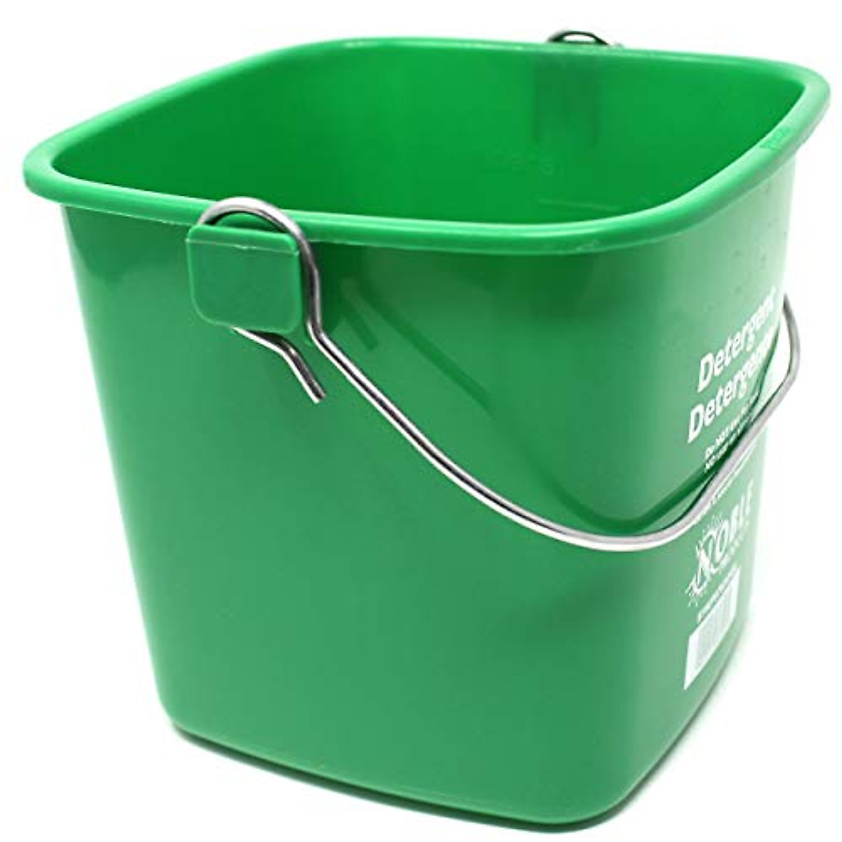 Noble Products KP97RDNBL/KP97GNNBL Square Pail for Cleaning, Detergent and Sanitizing, 3quart, Small, Red and Green, Set of 2