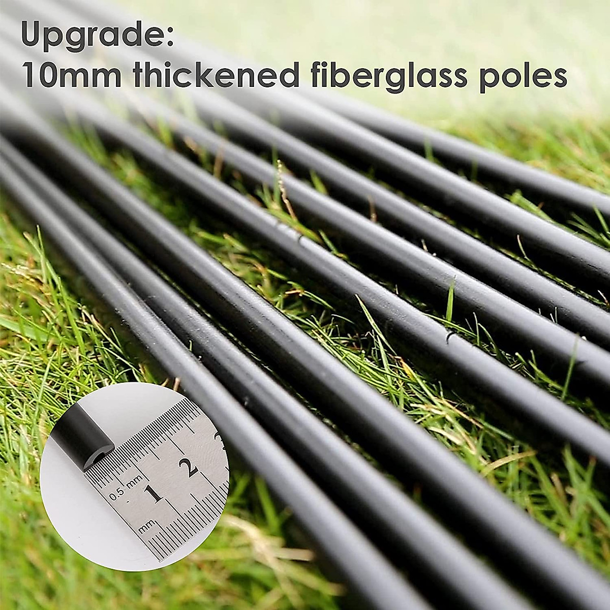 HITIK Soccer Goals, Set of 2- Size 6'x4'FT Portable Foldable Soccer Nets with Carry Bag for Games and Training for Backyard for Kids and Teens（Yellow）