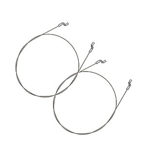 2PC 117-9145 Clutch Cable for 38452, 1179145 Clutch Auger Cable Snowblower