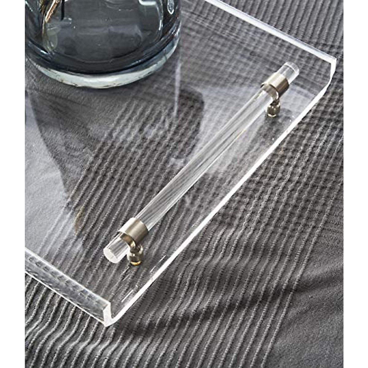 Artmaze Acrylic Tray, Breakfast Tray Serving Tray,with Acrylic Handles，Tray-Decorative,for Coffee Table Kitchen,16x12x2 inch…