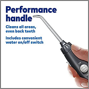 Waterpik Aquarius Water Flosser Professional For Teeth, Gums, Braces, Dental Care, Electric Power With 10 Settings, 7 Tips For Multiple Users And Needs, ADA Accepted, Black WP-662