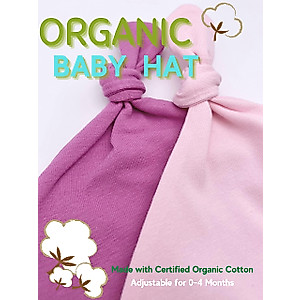 Organic Baby Hat for Boys/Girls/Newborns/Infant Hospital Hat (Pink/Rose)