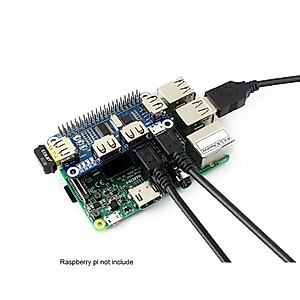 Coolwell Raspberry Pi USB HUB HAT 4 Port USB HUB for Raspberry Pi 4B+ 4B 3B+ 3B 2B+ Zero W WH USB to UART Converter Onboard