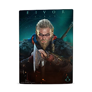 Head Case Designs Officially Licensed Assassin's Creed Male Eivor Valhalla Key Art Matte Vinyl Faceplate Sticker Gaming Skin Decal Cover Compatible With Sony PlayStation 5 PS5 Disc Edition Console