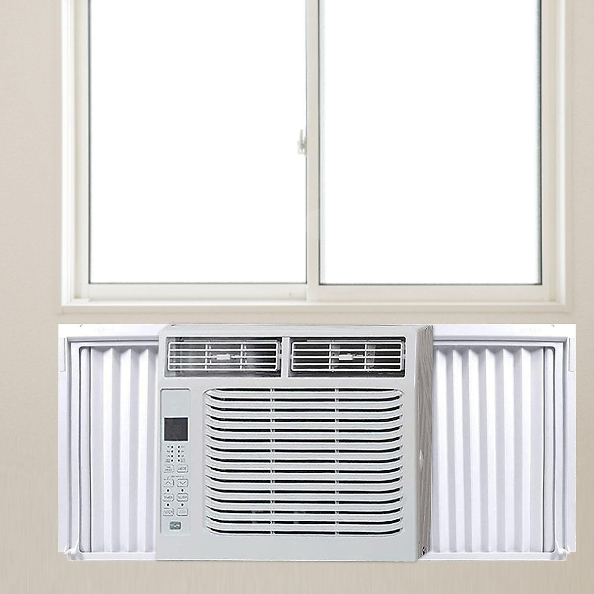 Window AC Insulation Panels - Windproof Air Conditioner Window Blocker, Energy Saving AC Side Panels | Energy Saving AC Side Draft Blockers, AC Insulation Panels for Preventing Heat Noise Sun Block